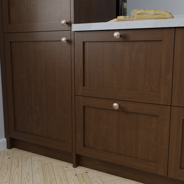 Walnut Shaker Kitchen Cabinets